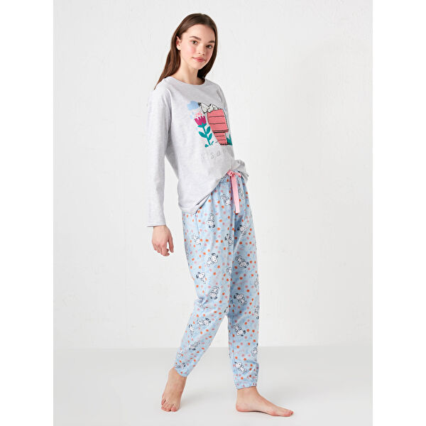 LCW DREAM Bisiklet Yaka Snoopy Baskılı Uzun Kollu Kadın Pijama Takımı LCW DREAM Bisiklet Yaka Snoopy Baskılı Uzun Kollu Kadın Pijama Takımı
