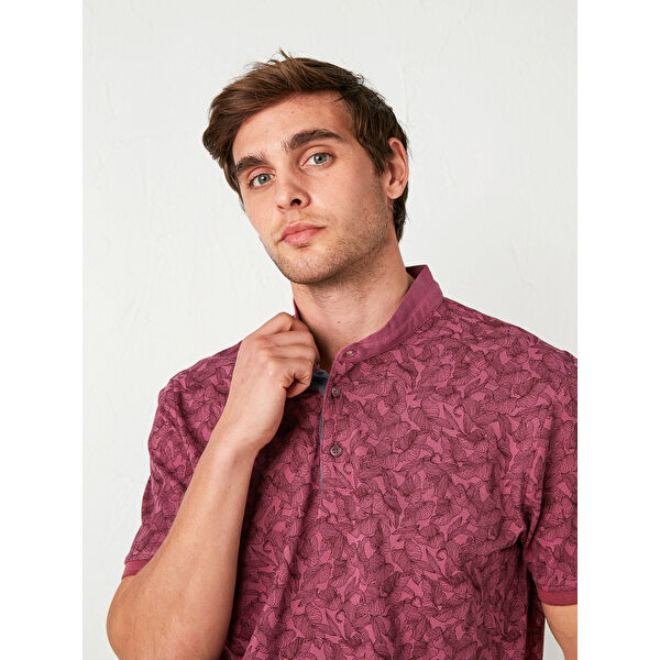 LCW CLASSIC Desenli Hakim Yaka Kısa Kollu Pamuklu Tişört