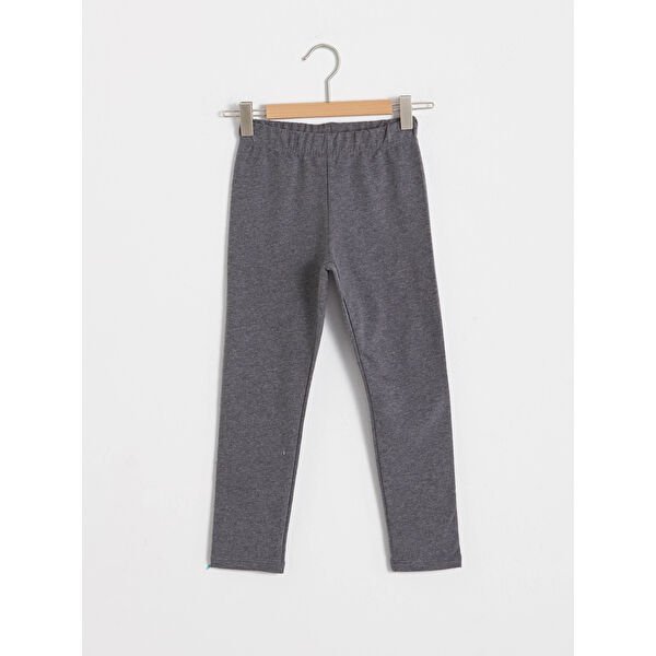 Beli Lastikli Basic Pamuklu Kız Çocuk Uzun Tayt