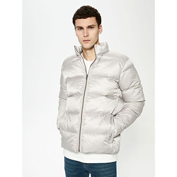 LCW VISION Slim Fit Dik Yaka Erkek Şişme Mont