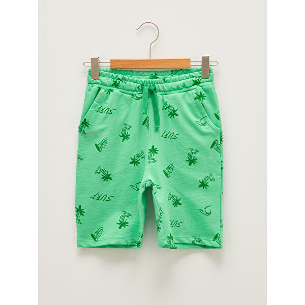 Beli Lastikli Baskılı Erkek Çocuk Bermuda Şort Beli Lastikli Baskılı Erkek Çocuk Bermuda Şort