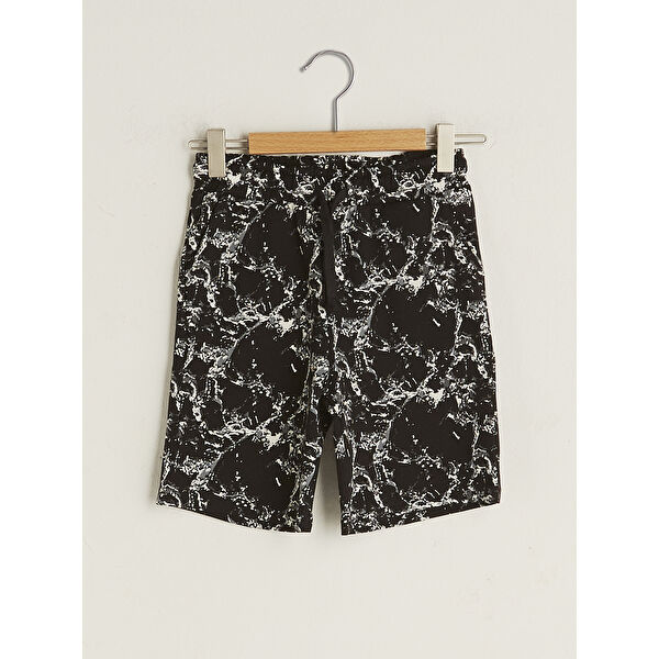 Beli Lastikli Baskılı Erkek Çocuk Bermuda Şort Beli Lastikli Baskılı Erkek Çocuk Bermuda Şort