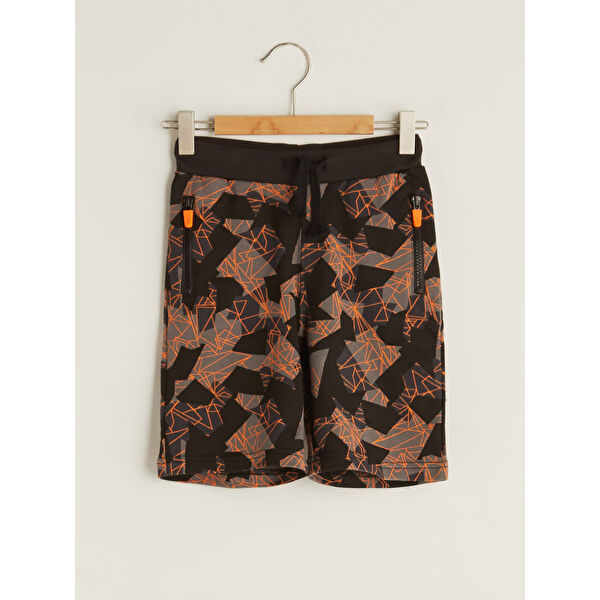 Beli Lastikli Baskılı Erkek Çocuk Bermuda Şort Beli Lastikli Baskılı Erkek Çocuk Bermuda Şort