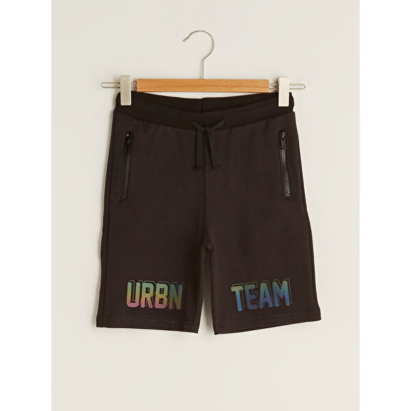 Beli Lastikli Baskılı Erkek Çocuk Bermuda Şort Beli Lastikli Baskılı Erkek Çocuk Bermuda Şort