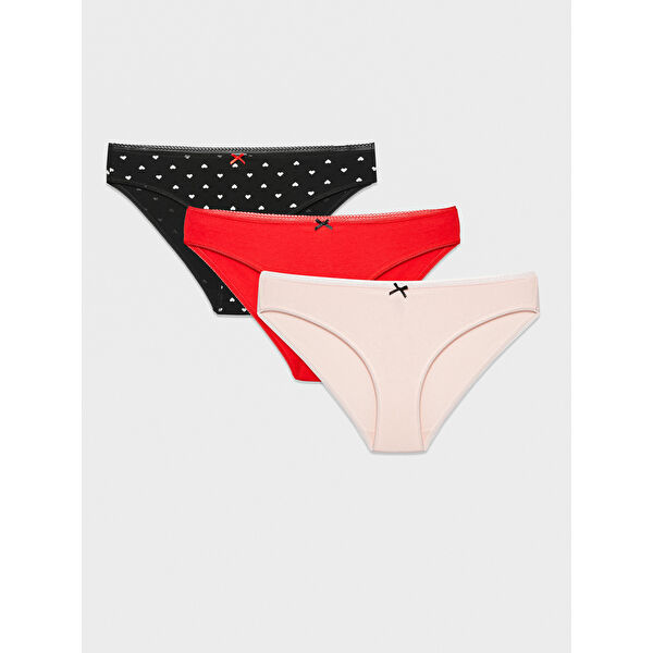 LCW DREAM Desenli Bikini Külot 3'lü Paket