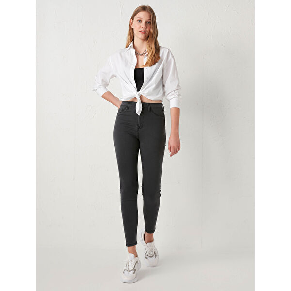 Yüksek Bel Super Skinny Jean Pantolon