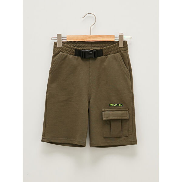 Beli Lastikli Baskılı Erkek Çocuk Bermuda Şort Beli Lastikli Baskılı Erkek Çocuk Bermuda Şort