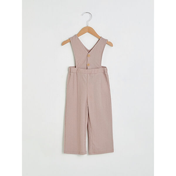 V Yaka Kolsuz Basic Kız Bebek Salopet