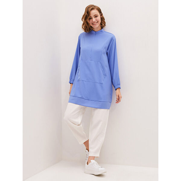 MODEST Beli Lastikli Düz Harem Pantolon