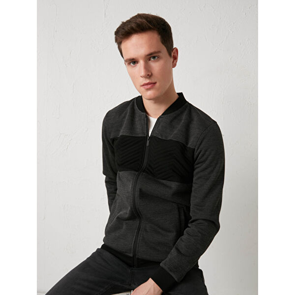 LCW VISION Slim Fit Jakarlı Bomber Hırka