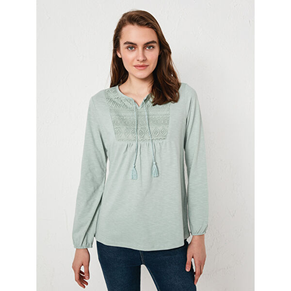 LCW GRACE Pamuklu Nakış Detaylı Bluz