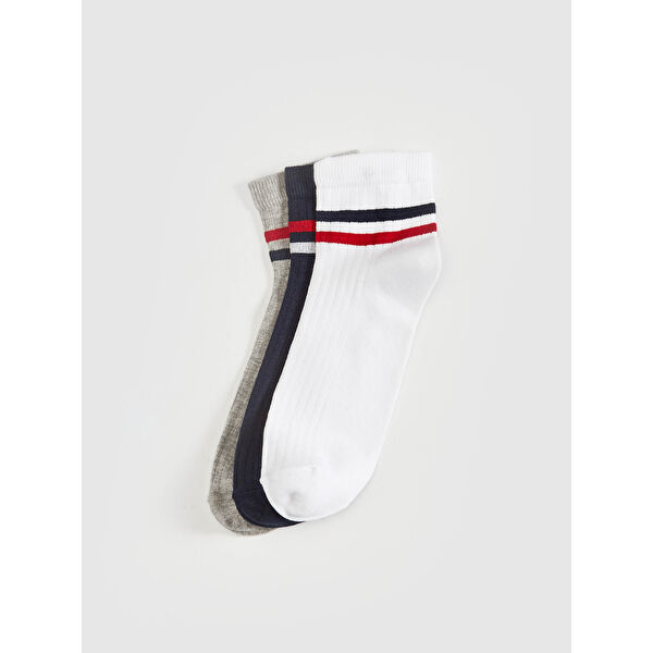 Çizgili Soket Çorap 3'lü