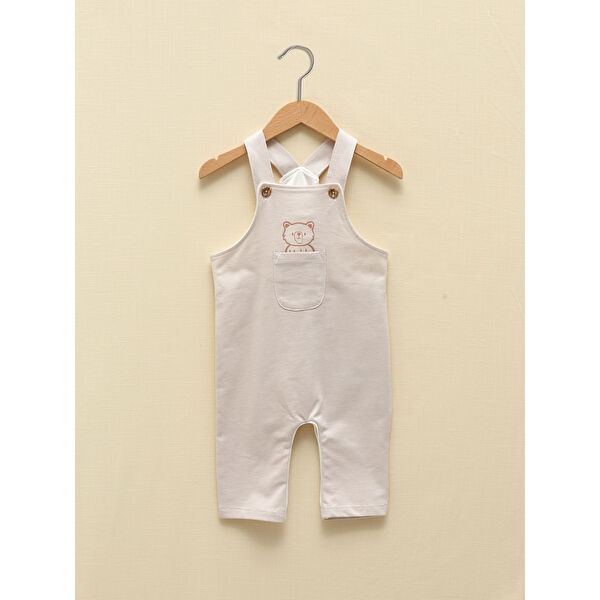 Baskılı Organik Pamuklu Erkek Bebek Tulum