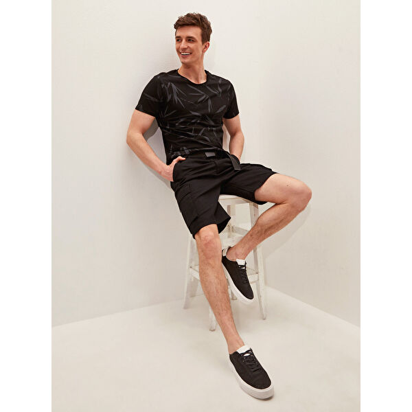 LCW CASUAL Slim Fit Gabardin Erkek Kargo Şort