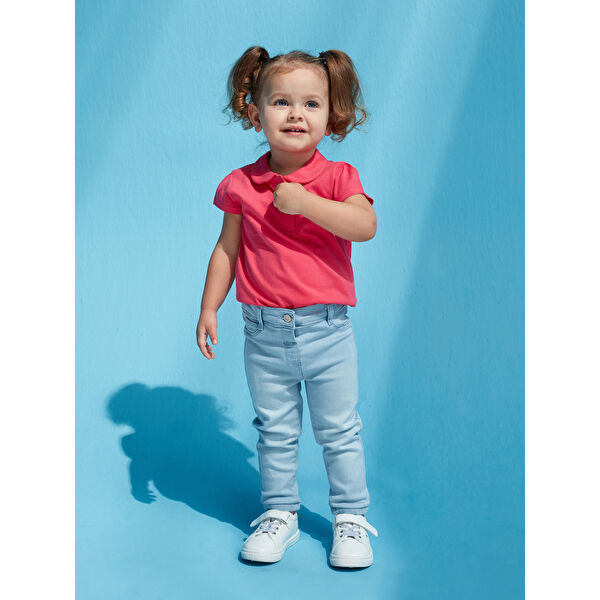 LCW GREEN Basic Kız Bebek Jean Pantolon