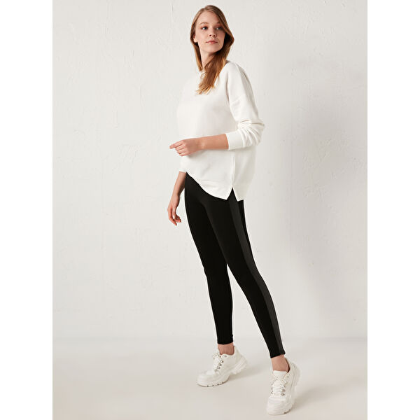 LCW CLASSIC Beli Lastikli Şerit Detaylı Tayt