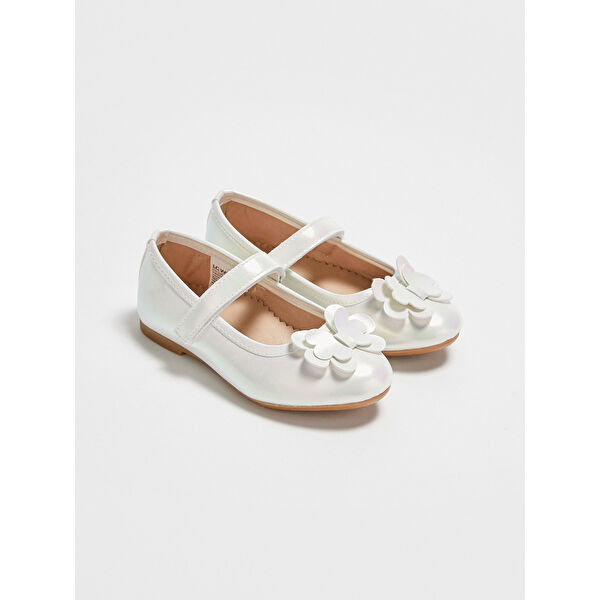 Deri Görünümlü Cırt Cırtlı Kız Çocuk Babet