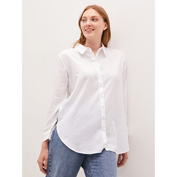 LCW CASUAL Düğme Kapamalı Uzun Kollu Düz Salaş Kadın Gömlek LCW CASUAL Düğme Kapamalı Uzun Kollu Düz Salaş Kadın Gömlek