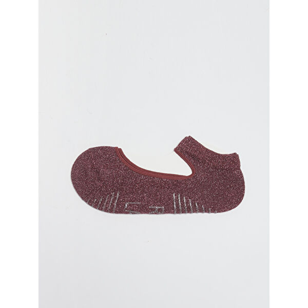 Parlak Görünümlü Baskılı Kadın Patik Çorap