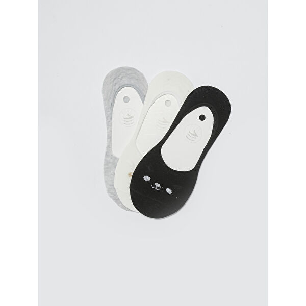 LCW DREAM Desenli Pamuklu Kadın Babet Çorap 3'lü