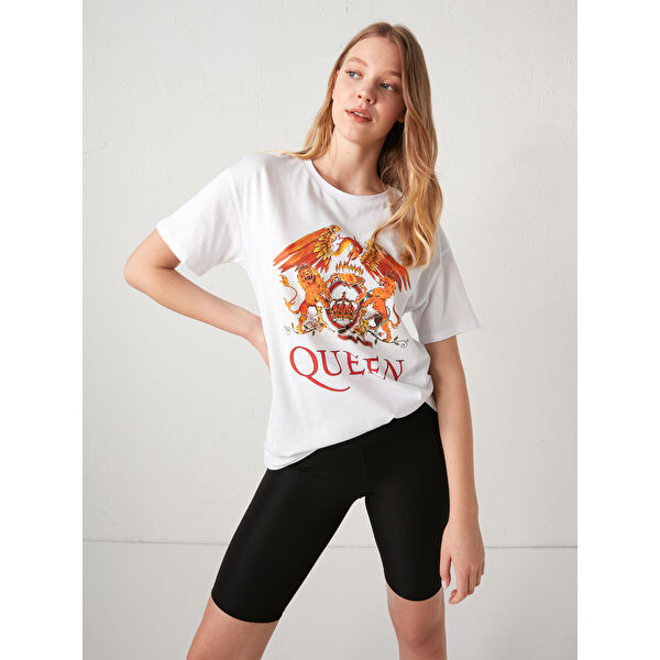 LCW CASUAL Bisiklet Yaka Queen Baskılı Tişört LCW CASUAL Bisiklet Yaka Queen Baskılı Tişört