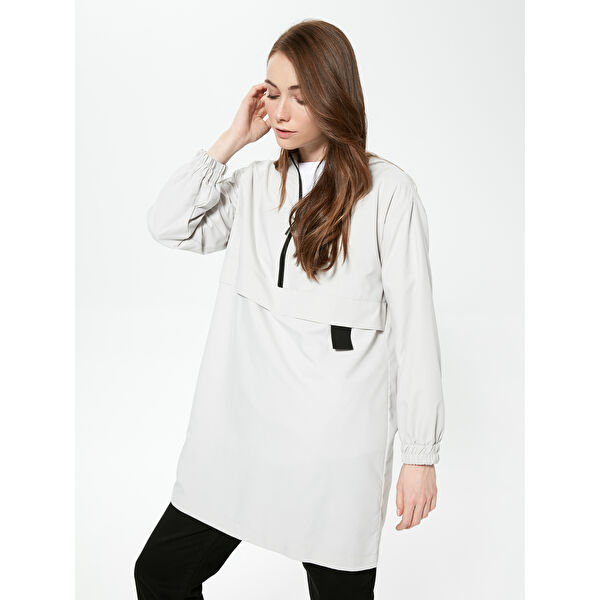 MODEST Kapüşon Yaka Fermuarlı Tunik