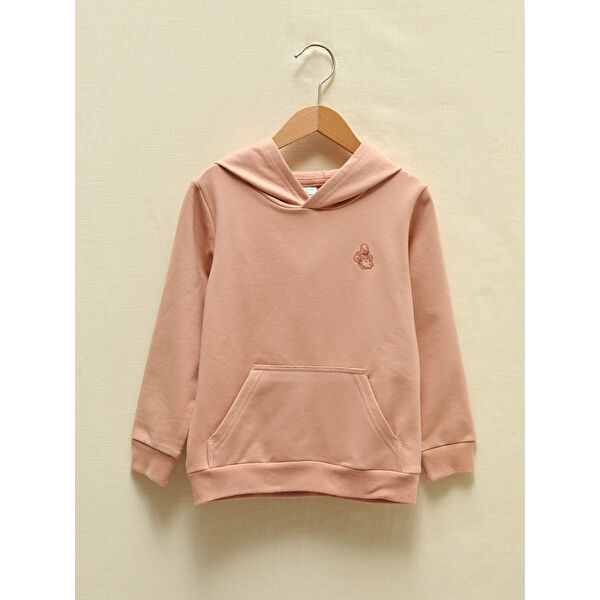 LCW GREEN Kapüşonlu Nakış Detaylı Uzun Kollu Erkek Çocuk Sweatshirt