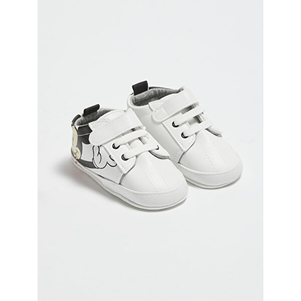 Erkek Bebek Mickey Mouse Lisanslı Yürüme Öncesi Ev Ayakkabısı