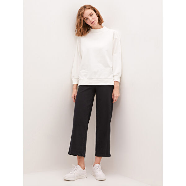 MODEST Comfort Fit Geniş Paça Gabardin Kadın Pantolon MODEST Comfort Fit Geniş Paça Gabardin Kadın Pantolon