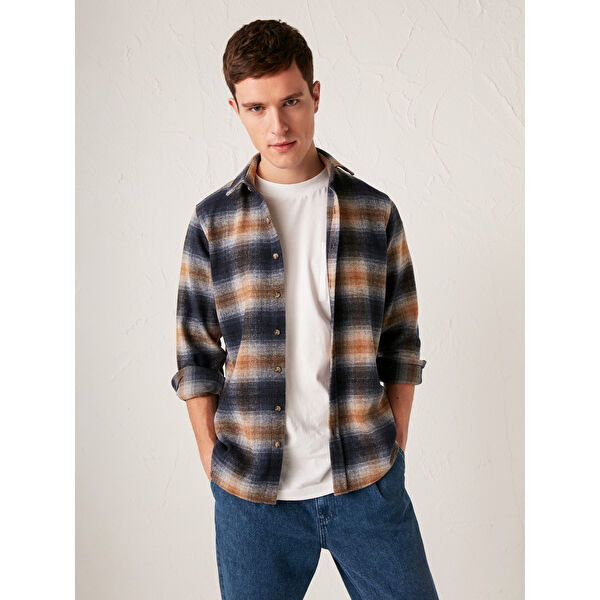 XSIDE Slim Fit Uzun Kollu Oduncu Ekose Erkek Gömlek