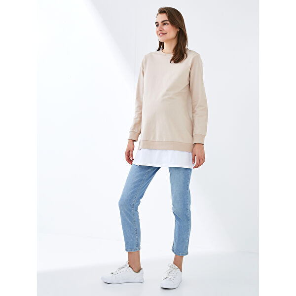 Karın Panelli Süper Skinny Fit Hamile Jean Pantolon