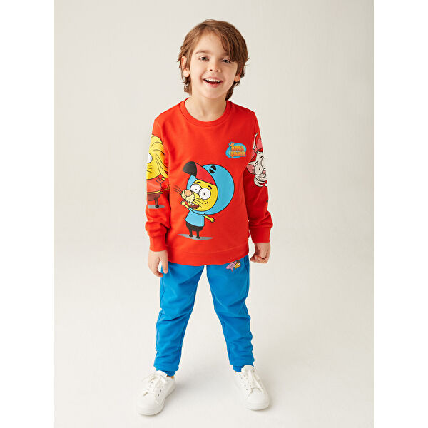 Erkek Çocuk Kral Şakir Baskılı Sweatshirt