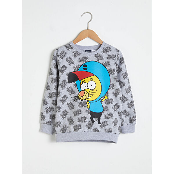 Erkek Çocuk Kral Şakir Baskılı Sweatshirt