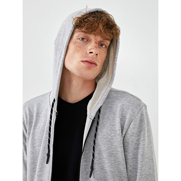 XSIDE Kapüşonlu Uzun Kollu Fermuarlı Erkek Sweatshirt XSIDE Kapüşonlu Uzun Kollu Fermuarlı Erkek Sweatshirt
