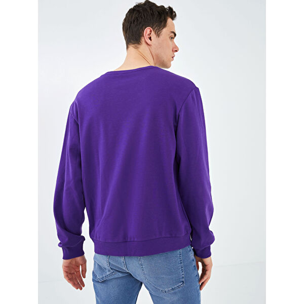 XSIDE Bisiklet Yaka Uzun Kollu Patch Etiket Detaylı Erkek Sweatshirt XSIDE Bisiklet Yaka Uzun Kollu Patch Etiket Detaylı Erkek Sweatshirt