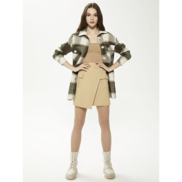 LCW CASUAL Cep Detaylı Kısa Şort Etek