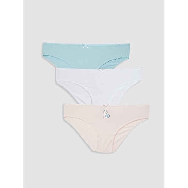 LCW DREAM 3'lü Baskılı Kadın Bikini Külot