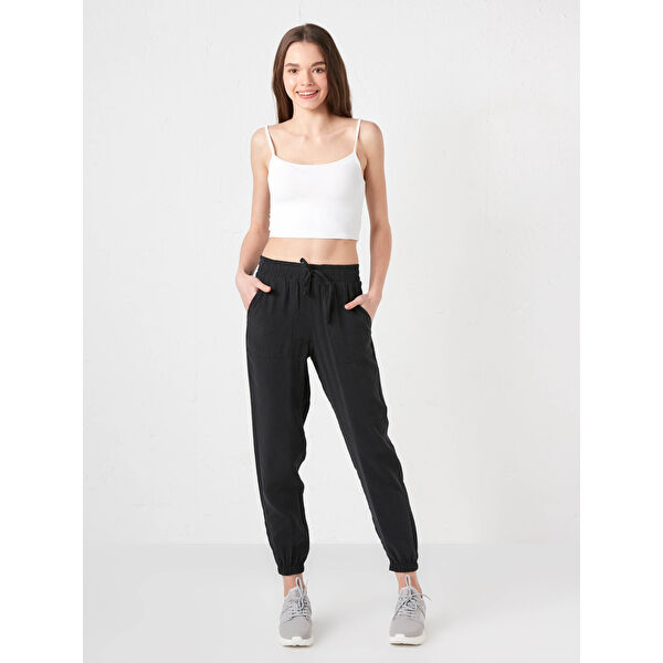 LCW CASUAL Beli Lastikli Cep Detaylı Modal Kadın Jogger Pantolon LCW CASUAL Beli Lastikli Cep Detaylı Modal Kadın Jogger Pantolon