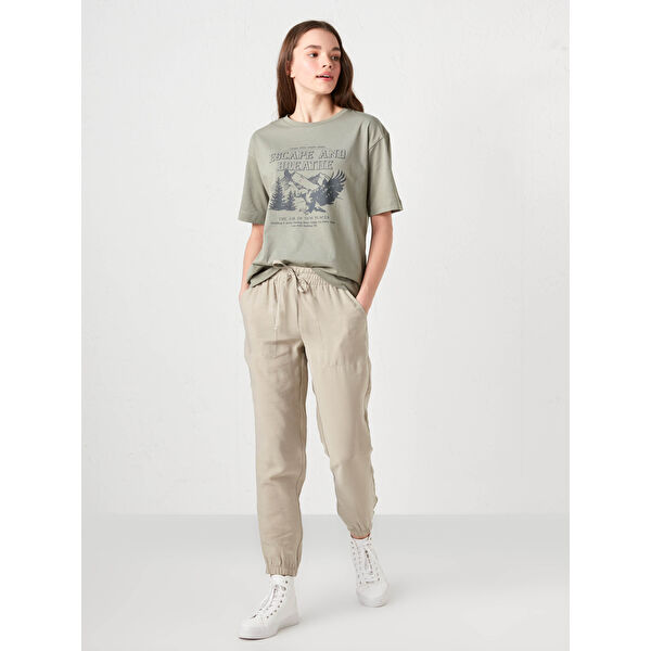 LCW CASUAL Beli Lastikli Cep Detaylı Modal Kadın Jogger Pantolon LCW CASUAL Beli Lastikli Cep Detaylı Modal Kadın Jogger Pantolon