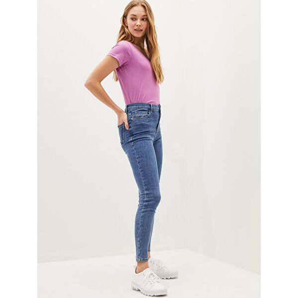 Yüksek Bel Ekstra Dar Fit Kadın Jean Pantolon Yüksek Bel Ekstra Dar Fit Kadın Jean Pantolon