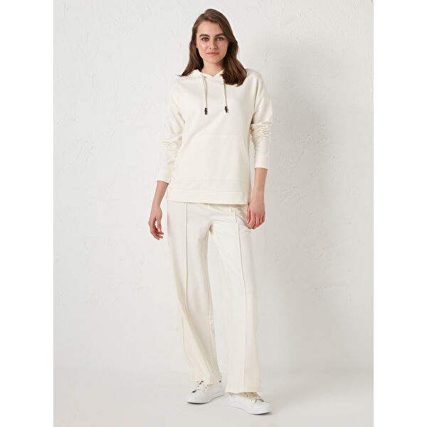 LCW BASIC Beli Lastikli Geniş Paça Kadın Eşofman Alt