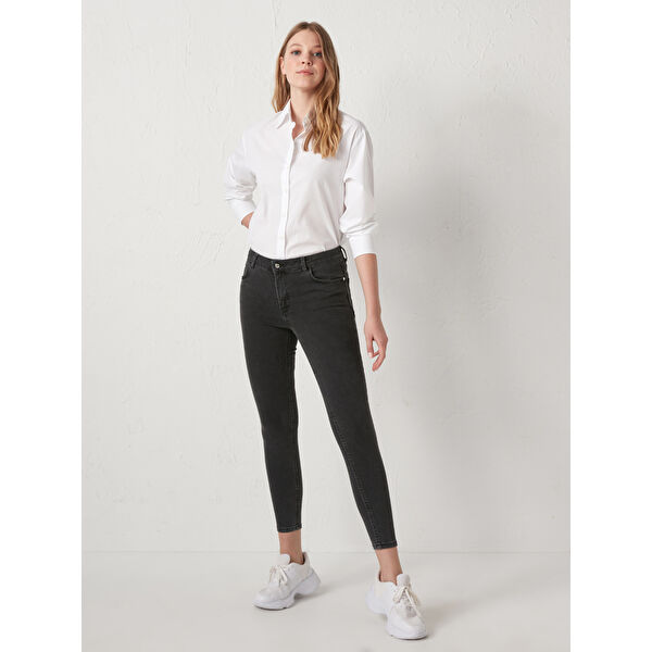 Normal Bel Ekstra Dar Fit Kadın Rodeo Jean Pantolon Normal Bel Ekstra Dar Fit Kadın Rodeo Jean Pantolon