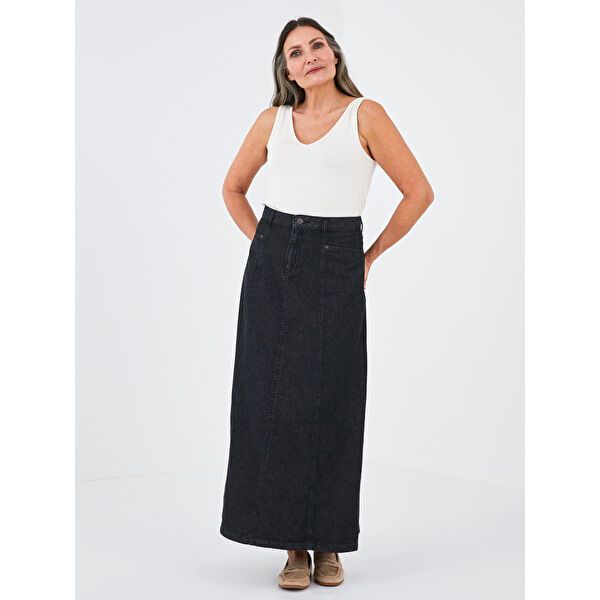 LCW GRACE Cep Detaylı Kadın Jean Etek LCW GRACE Cep Detaylı Kadın Jean Etek