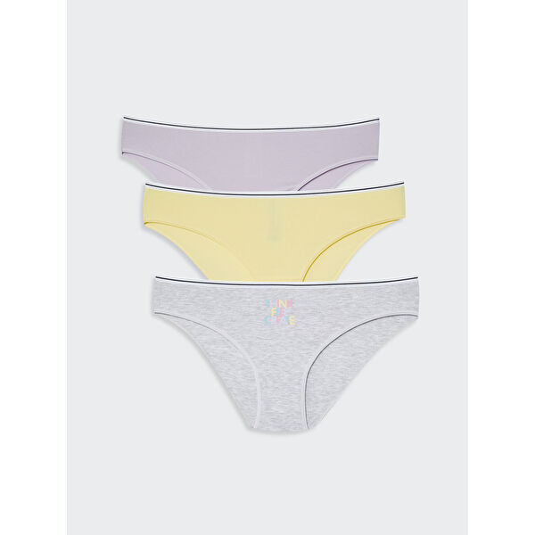 LCW DREAM 3'lü Baskılı Kadın Bikini Külot