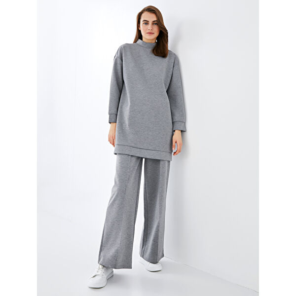 MODEST Beli Lastikli Geniş Paça Kadın Eşofman Alt