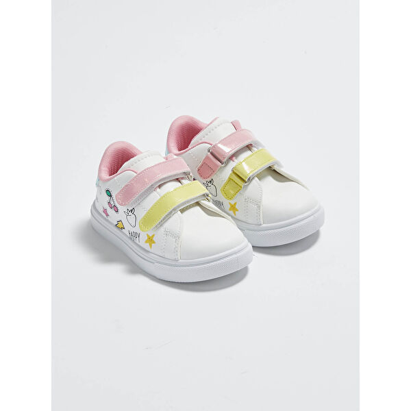 Cırt Cırtlı Baskılı Kız Çocuk Spor Ayakkabı