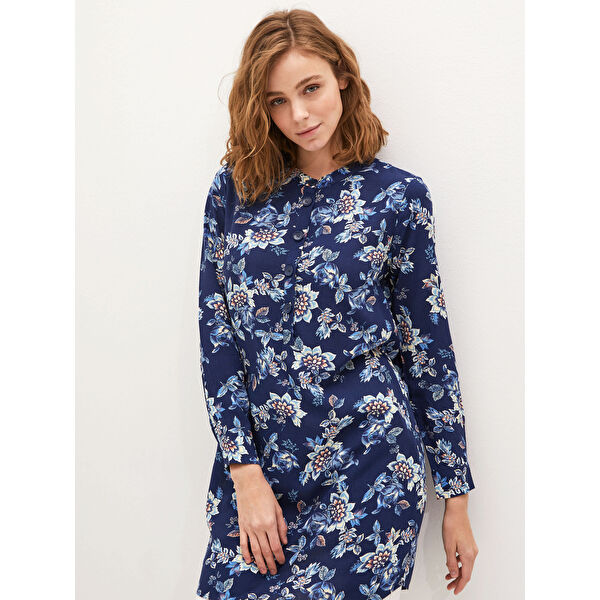 LCW GRACE Kaçık Yaka Çiçek Baskılı Viskon Tunik LCW GRACE Kaçık Yaka Çiçek Baskılı Viskon Tunik