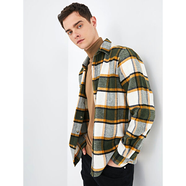 XSIDE Slim Fit Uzun Kollu Oduncu Ekose Erkek Gömlek