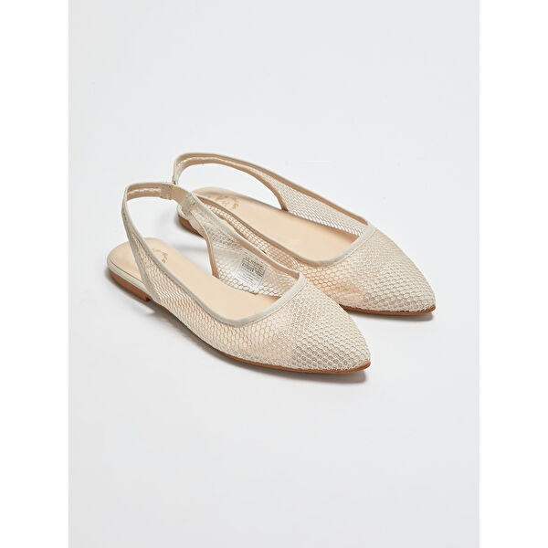 File Detaylı Sivri Burun Kadın Babet