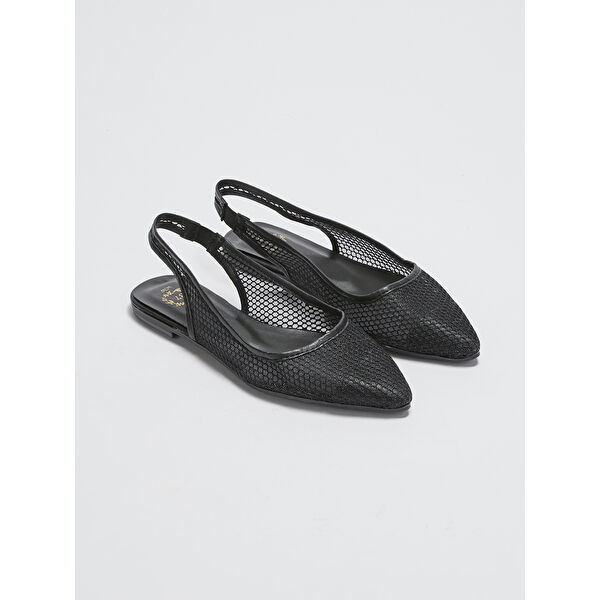 File Detaylı Sivri Burun Kadın Babet